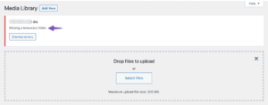 How To Fix the 'Missing a Temporary Folder' Error in WordPress? | 1Solutions
